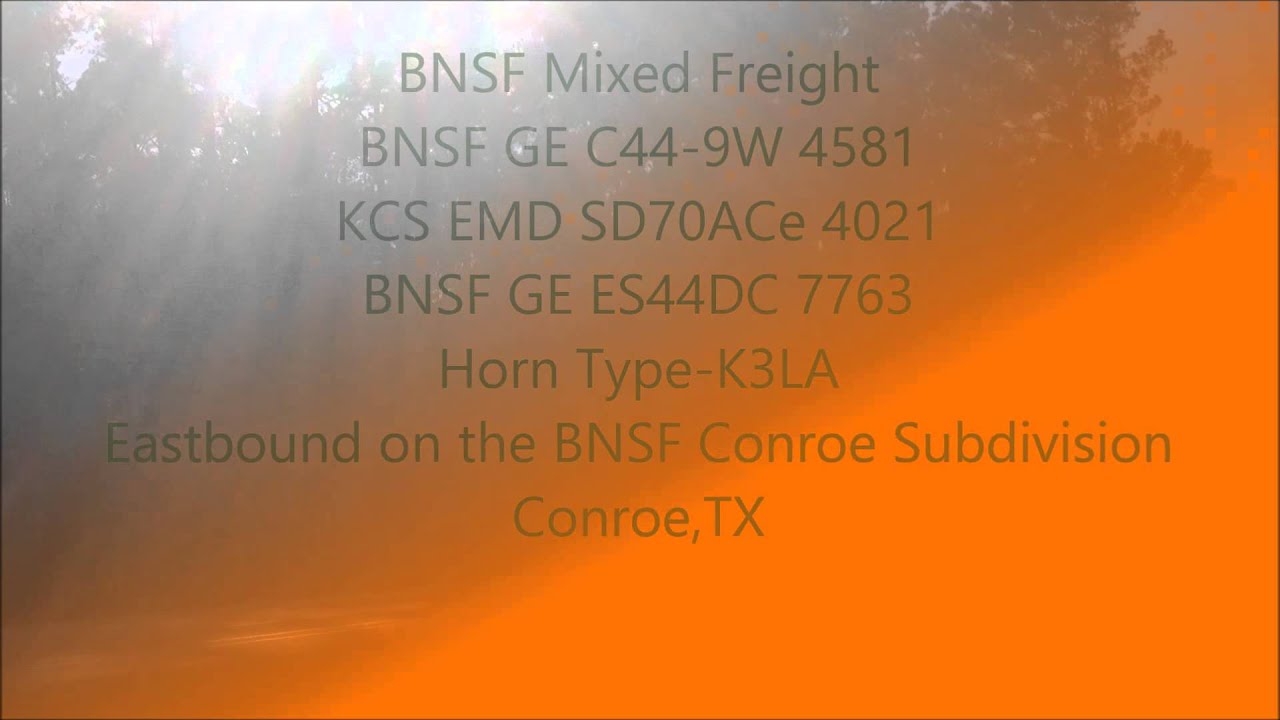 Two BNSF Trains, BNSF GE C44-9W's 4838 and BNSF 4581 w/ KCS 4021, BNSF ...