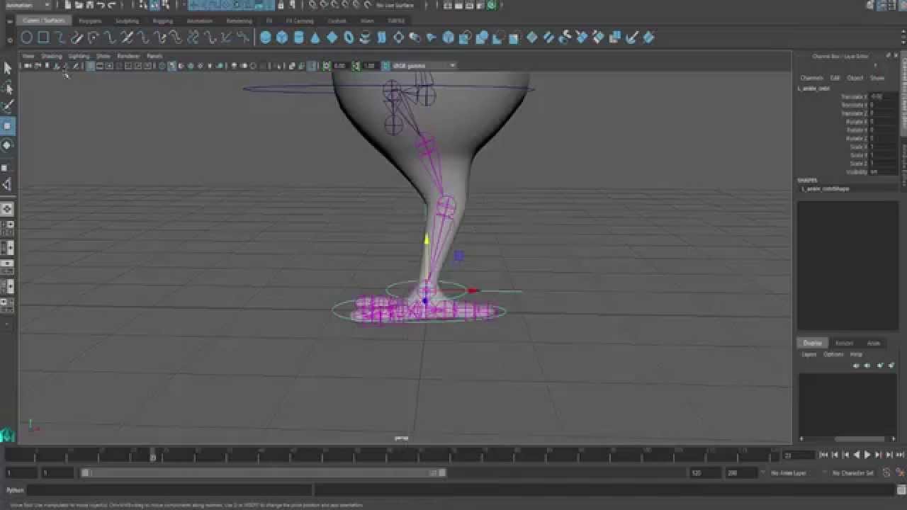 Rigging a Bird leg in Maya 2016 - YouTube
