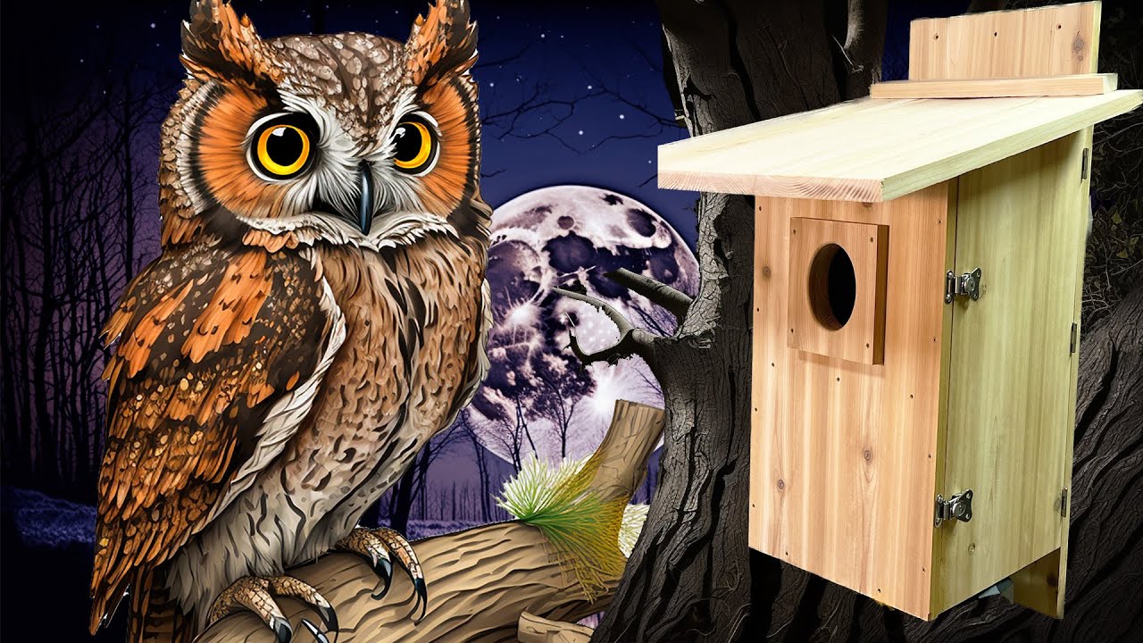 The Perfect Screech Owl Nest Box for the Piedmont Wildlife Center - YouTube
