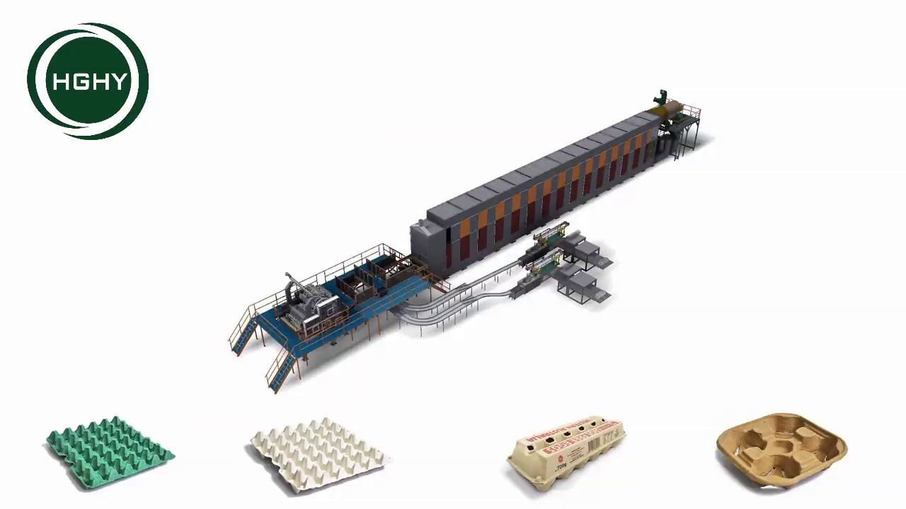 Fully Automatic High Speed Double Rotary Egg Tray Making Machine - YouTube