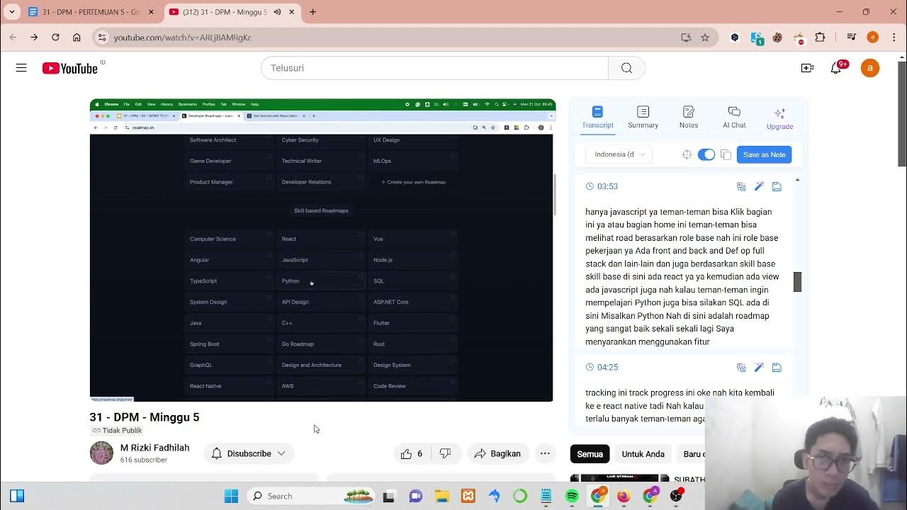 Tugas Menyimak 5 Dasar Pemrograman mobile 5F - YouTube