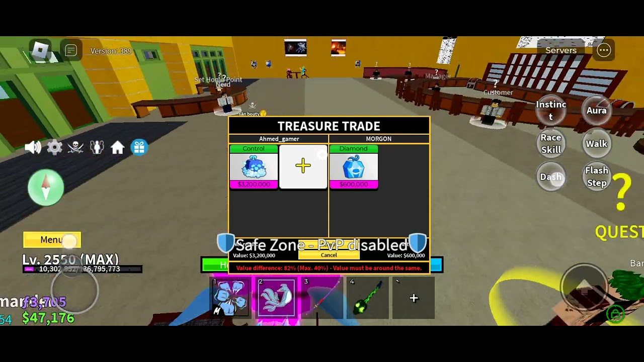 Trying to trade control | Blox fruits - YouTube