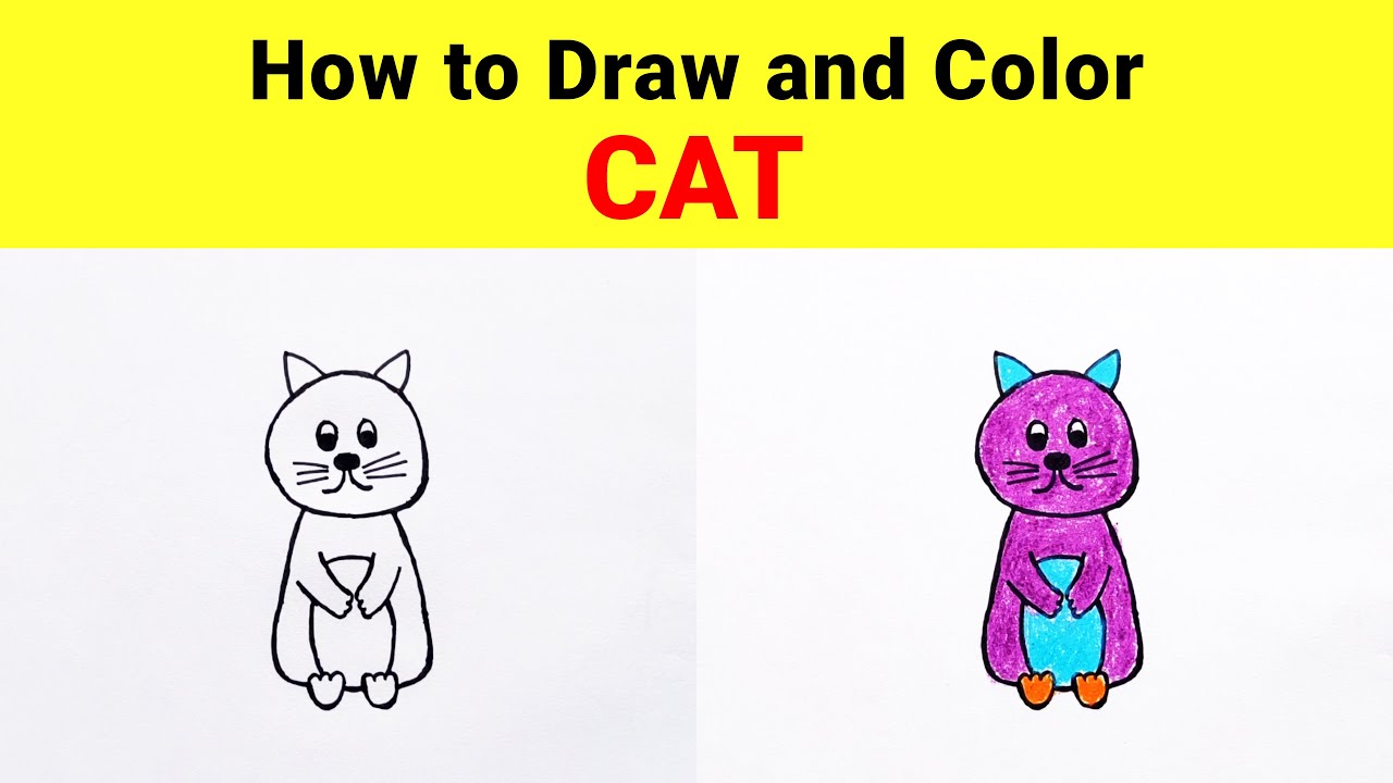 Adorable Cat Drawing Tutorial 🐱 | Step-by-Step Guide to Create a Cute ...