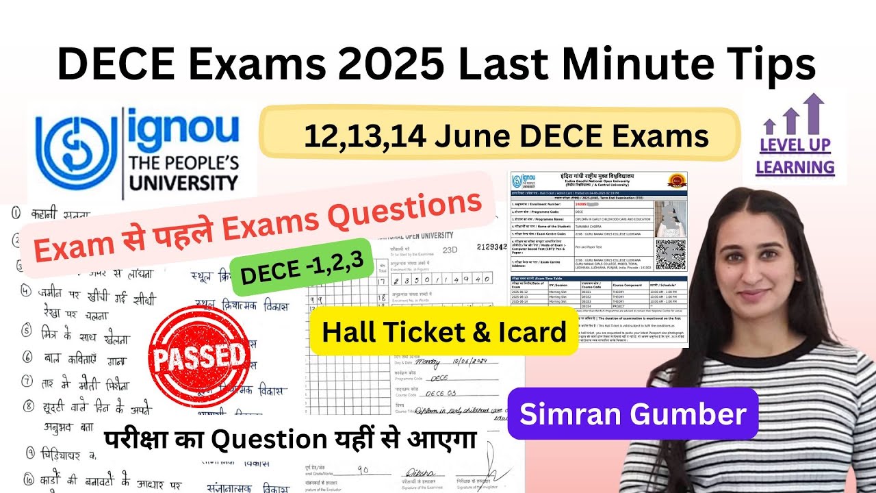 DECE June 2025 Exams Important Questions Level Up Learning Simran ...