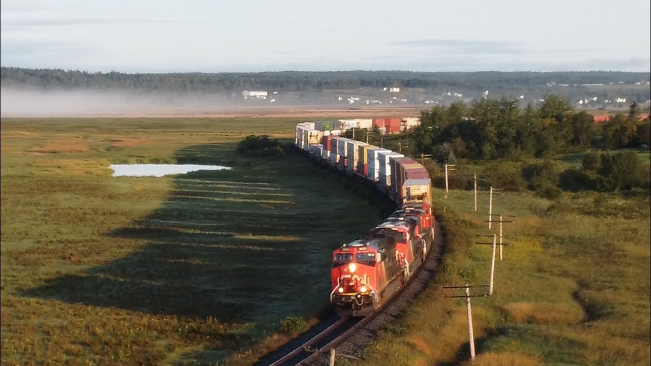 Awesome View & Location! Long Stack Train CN 120 at Upper Dorchester ...