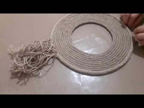 Halat ipten Kapı Süsü Yapımı & How To Make Wicker Rope Door Decorations