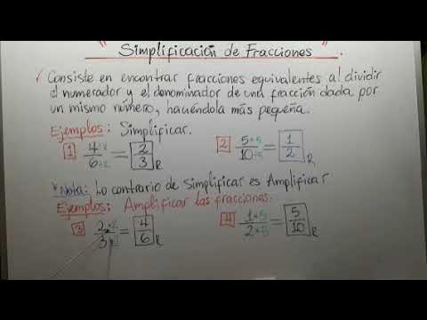 Simplificación de Fracciones. Amplificación de Fracciones. v38. Matemáticas 6. Profe Chan. - YouTube