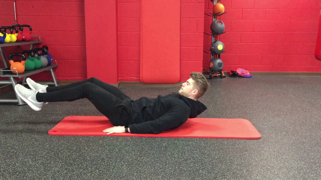 Lying Knee Raises - YouTube
