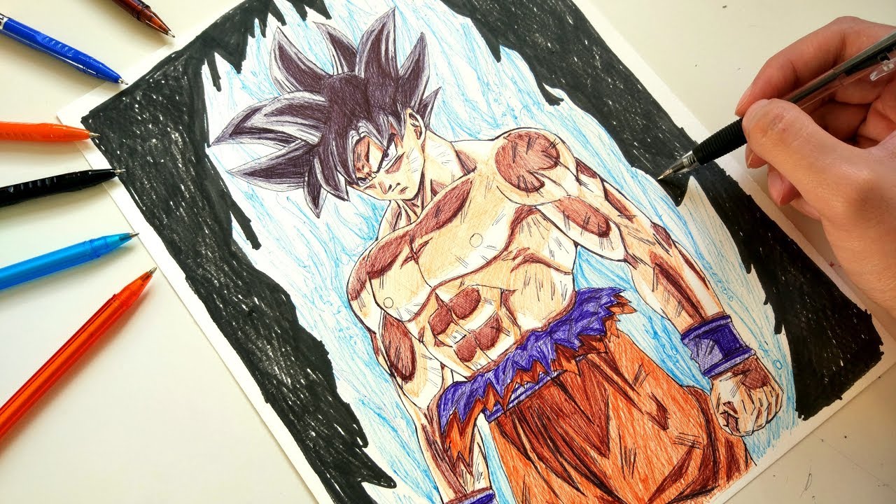 Drawing Goku NEW FORM - ULTRA INSTINCT - YouTube