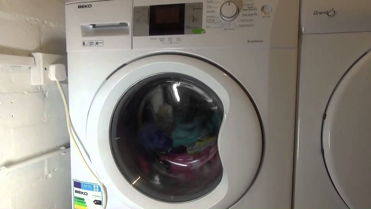 Beko WMB81445L Washing Machine : Cotton Prewash with Plus Water - YouTube