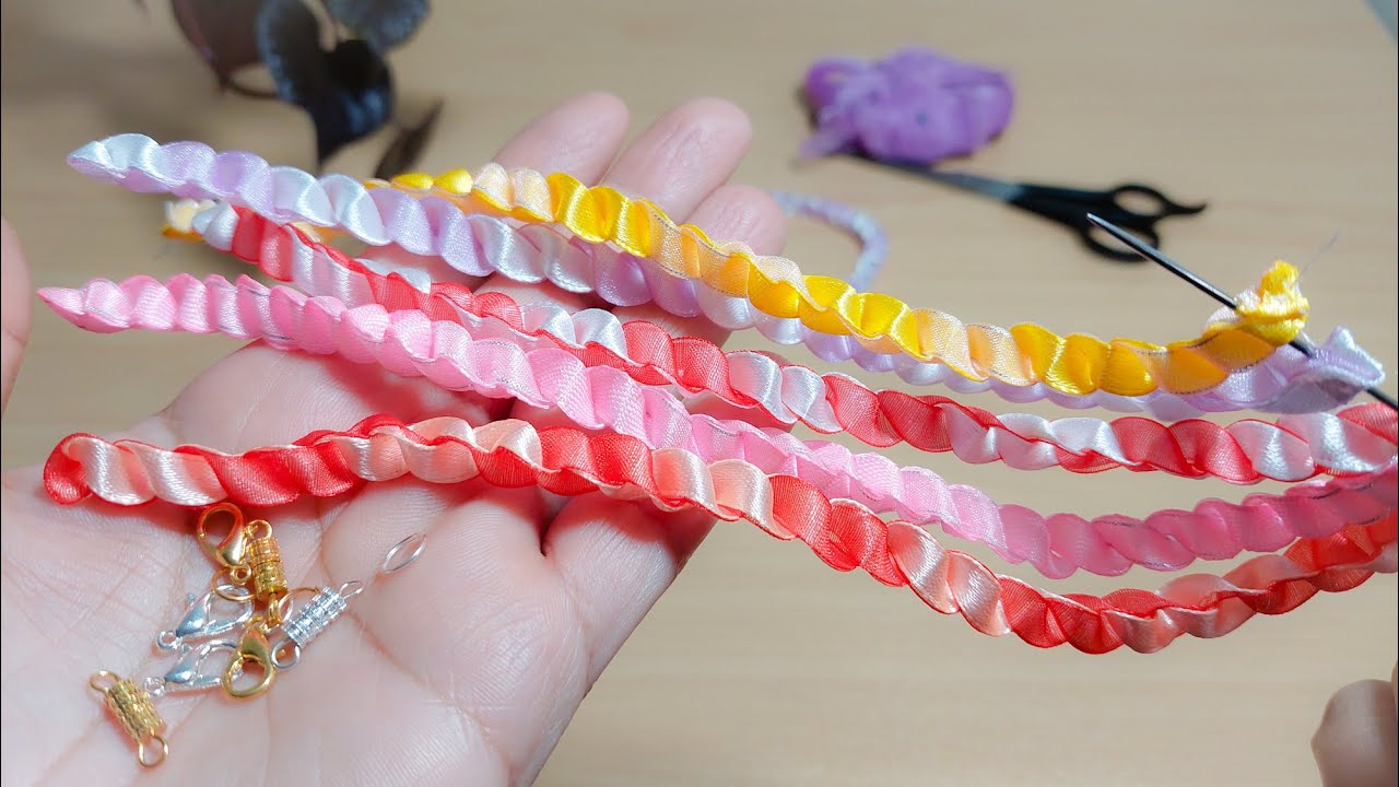 Incredible Ribbon Craft / How to make a ribbon craft bracelet / easy ...