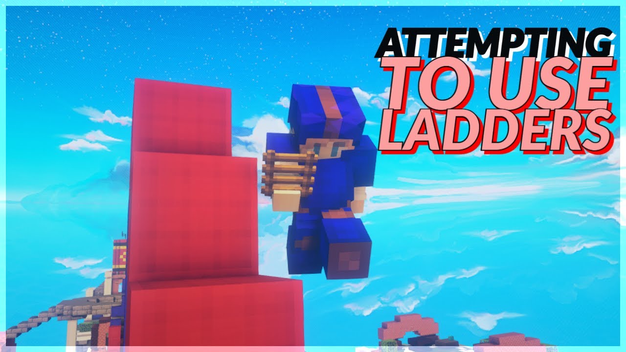 Attempting To Use LADDERS In Hypixel BEDWARS!!! - YouTube