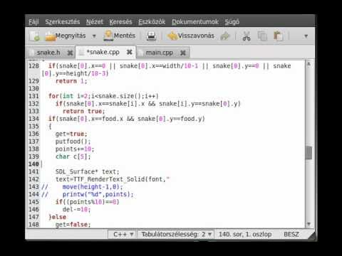 SDL tutorial 10 - snake game GUI (part 3) - example program 5 - YouTube