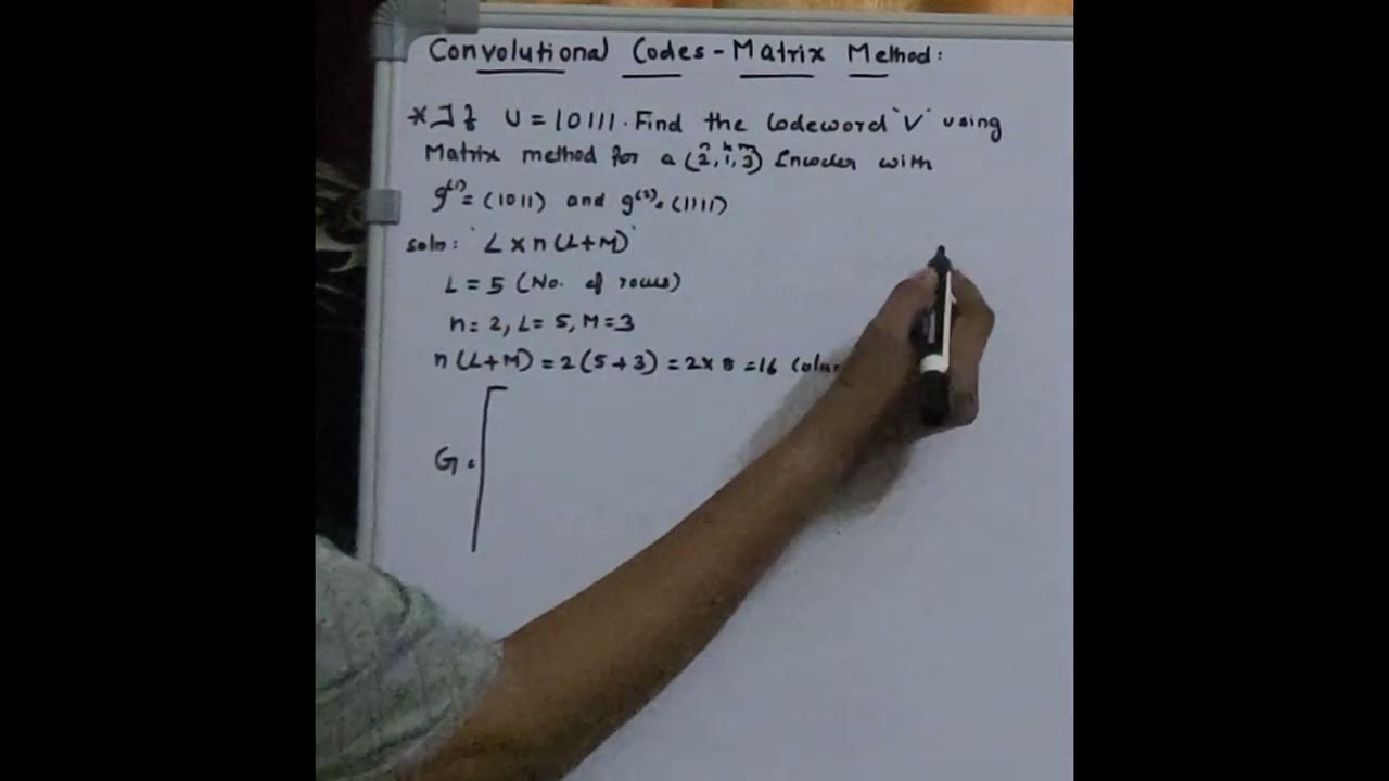 ECT3O6 ITC Module 5 | Convolutional Codes |Matrix Method - YouTube