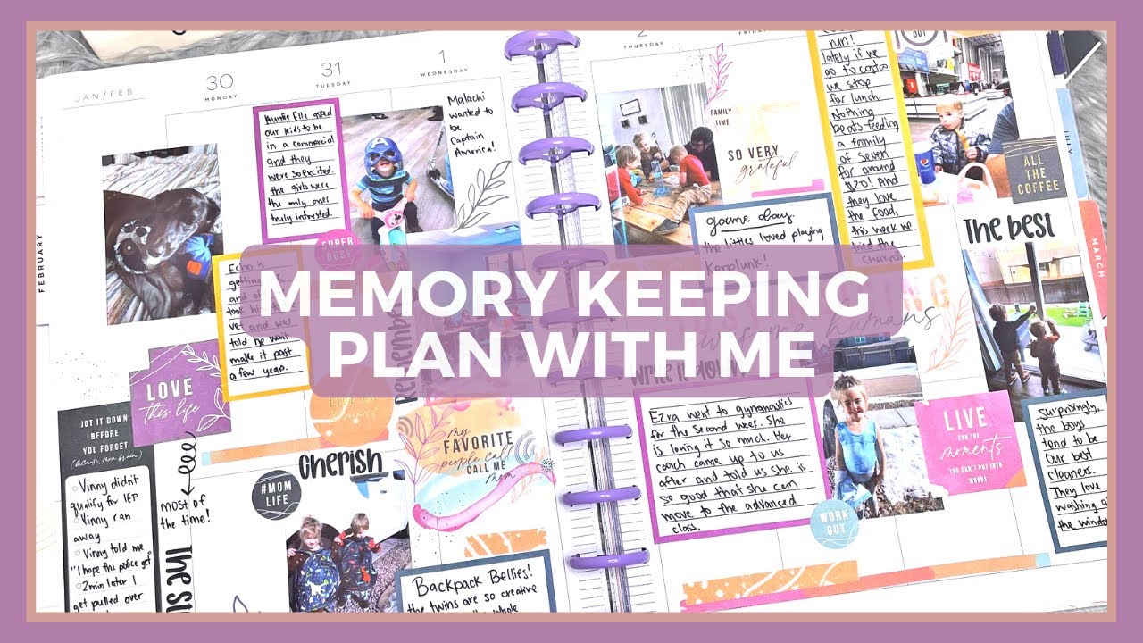 Memory Keeping Plan with Me | Tracking Memories as a Family of Seven ...