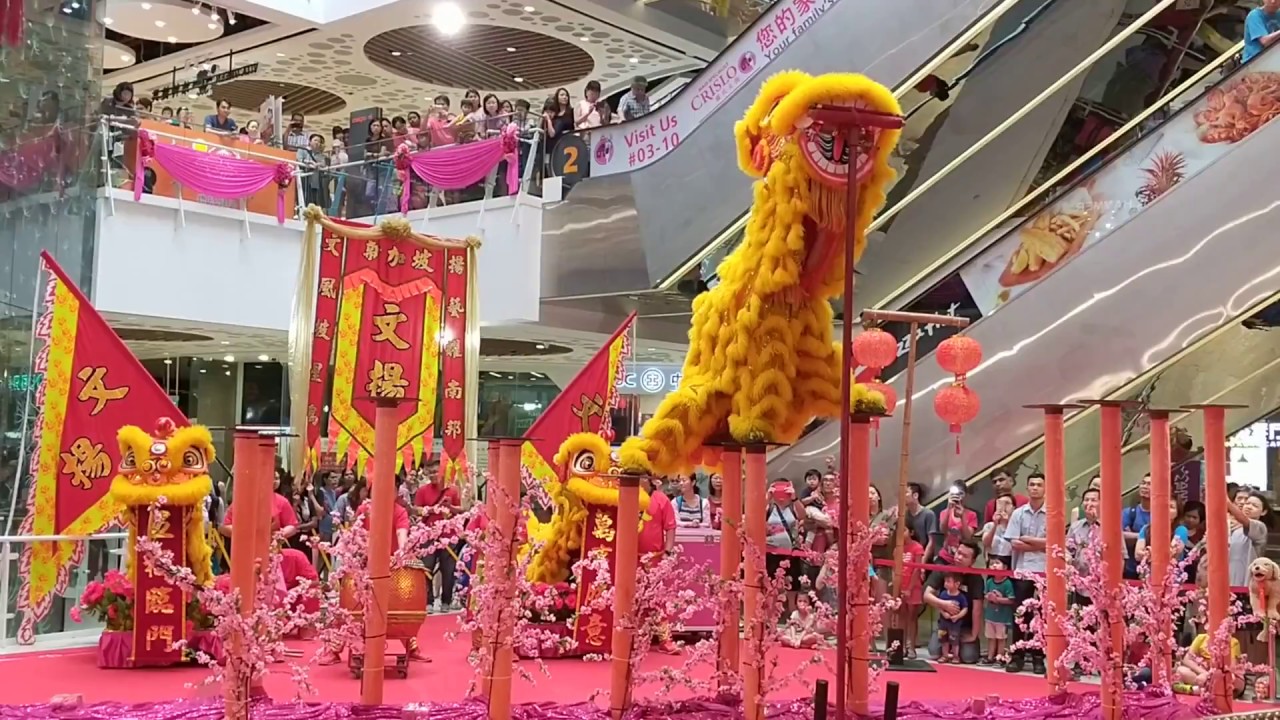 Acrobatic Lion Dance on Pole - YouTube