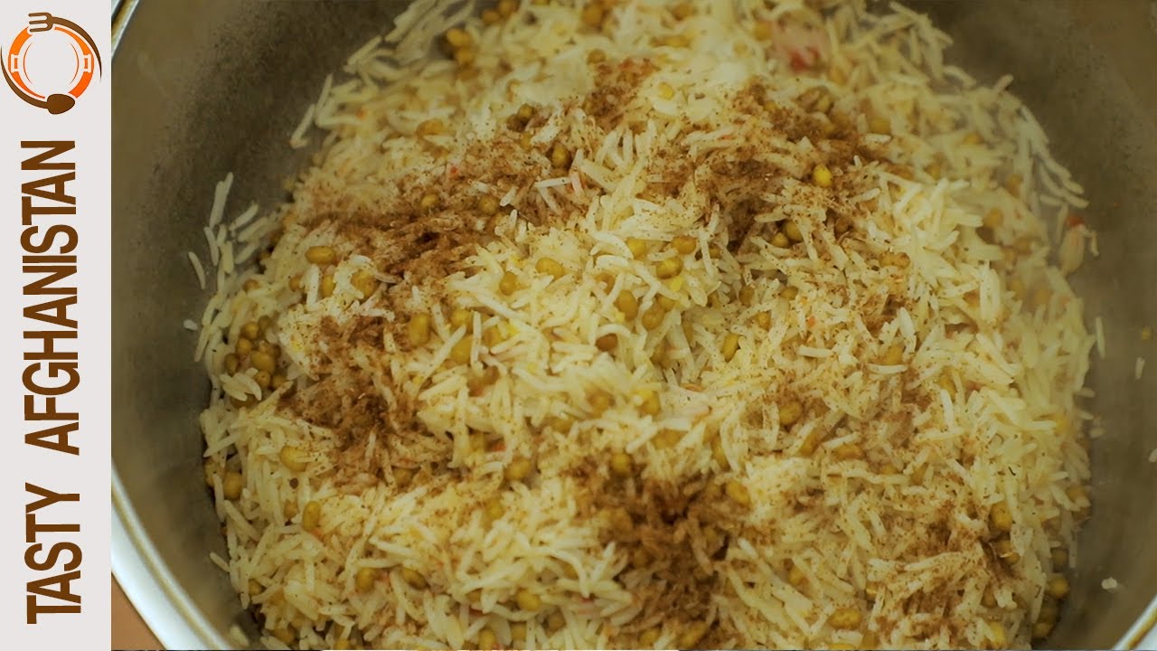 Mash Palaw Recipe | Afghan Rice with Mung Beans | Tasty Afghanistan ...