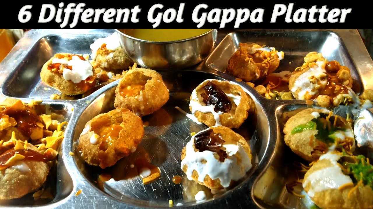 Six Different Flavors Gol Gappa Platter In PIB - YouTube