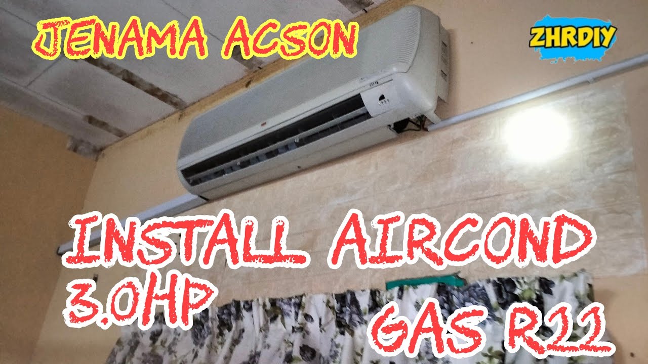 zhrDiy24: install aircond jenama "ACSON" 3.0hp || pasang dol switch ...
