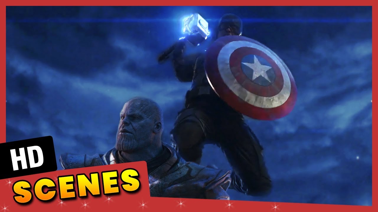 🔨⚡ Captain America Lift Mjolnir Scene - Captain America VS Thanos ...