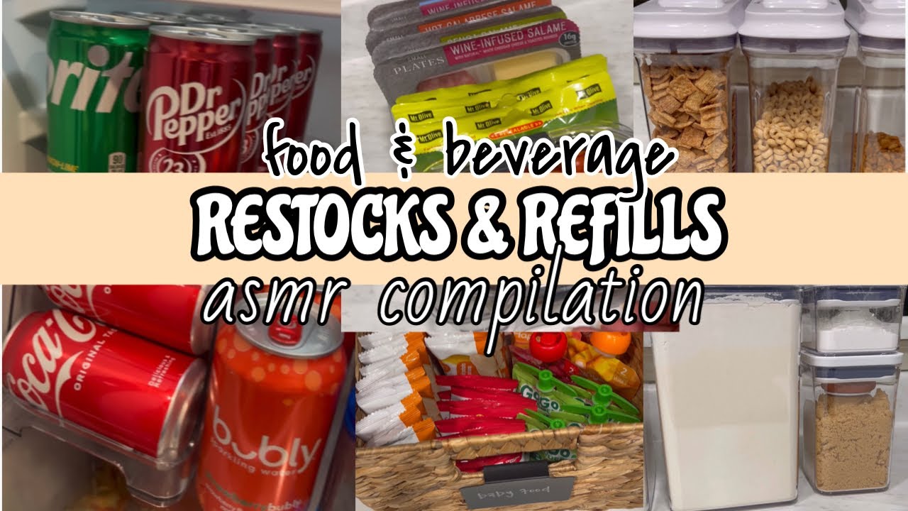 FOOD & BEVERAGE RESTOCKS & REFILLS | ASMR COMPILATION | SATISFYING ...