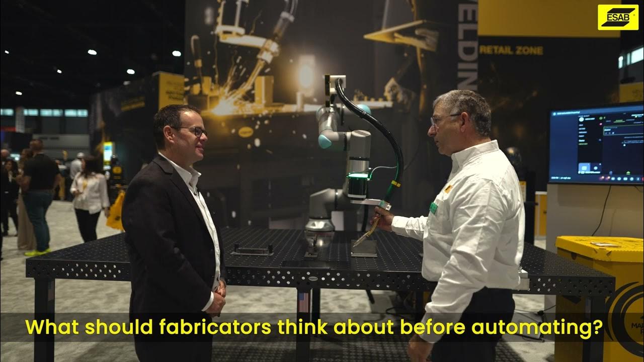 How an ESAB UR20 welding cobot can weld bigger, more complex parts ...