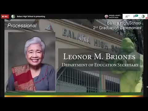 Balara High School 2nd Graduation Ceremonies & 1st Virtual Commencement ...