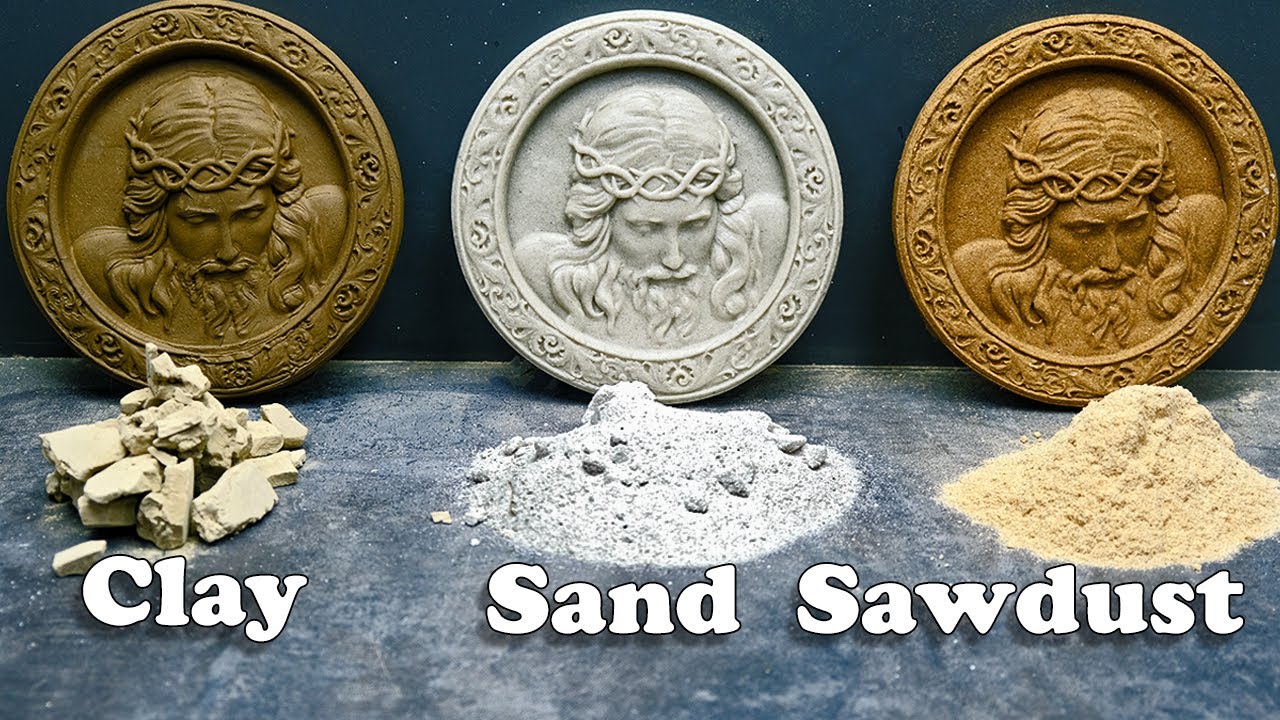 How to make a work of art from clay, sand and sawdust DIY - YouTube