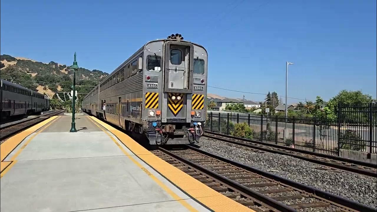 Amtrak CDTX #8305 Cab Car leading Capital Corridor #724 at Martinez Station #amtrakcalifornia ...