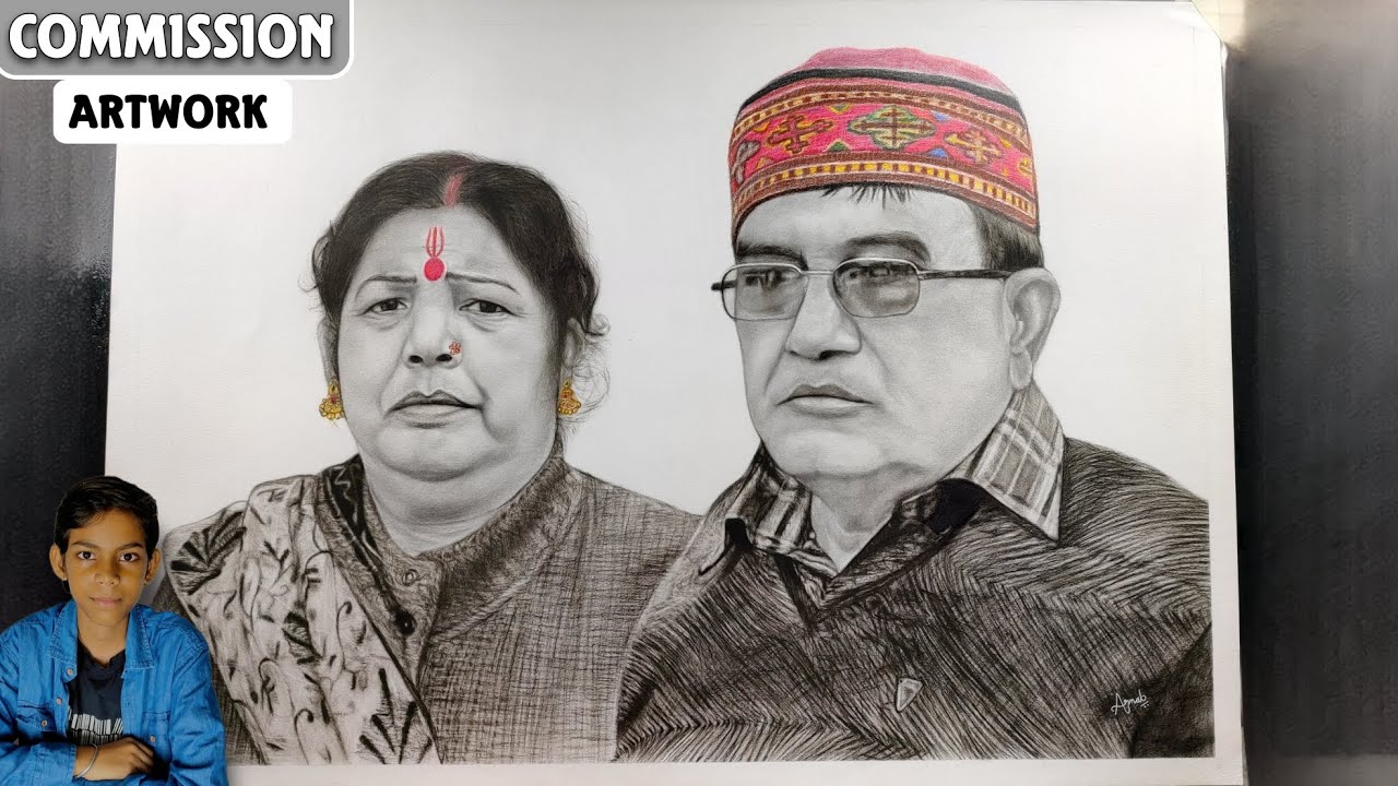 Realistic Drawing Tutorial | Commission Artwork | @ArnabArtsOG - YouTube