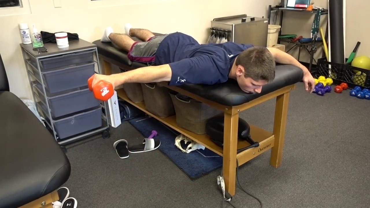 Upper Body Strength - Prone T 2 - YouTube