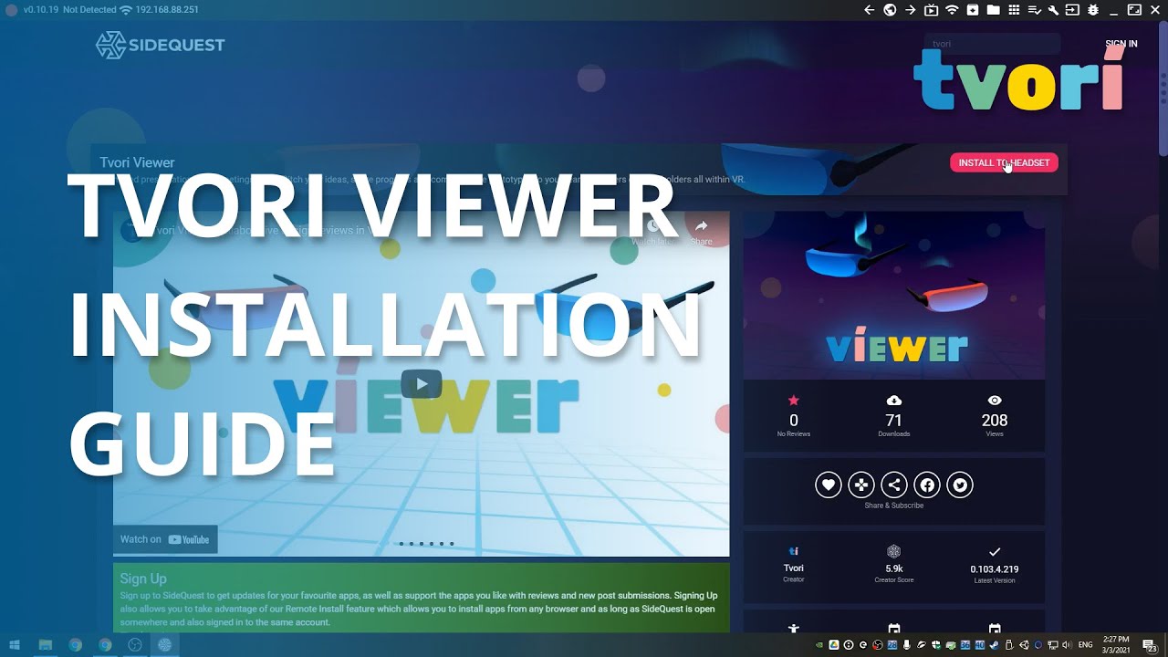 Tvori Viewer - video guide on how to install and join the meeting - YouTube