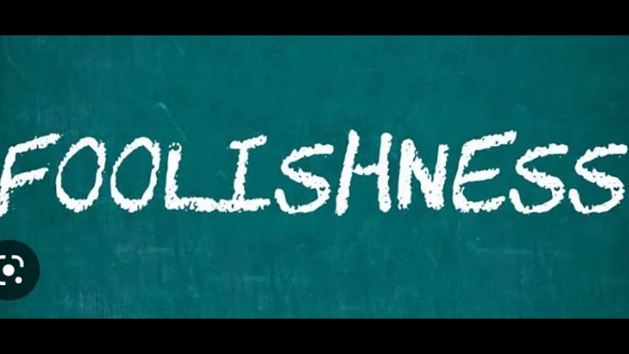Learning from foolishness - YouTube