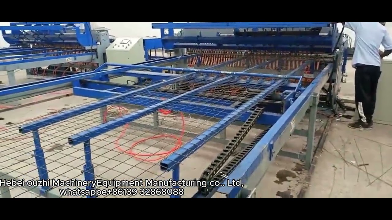 Fully automatic welded mesh machine - YouTube