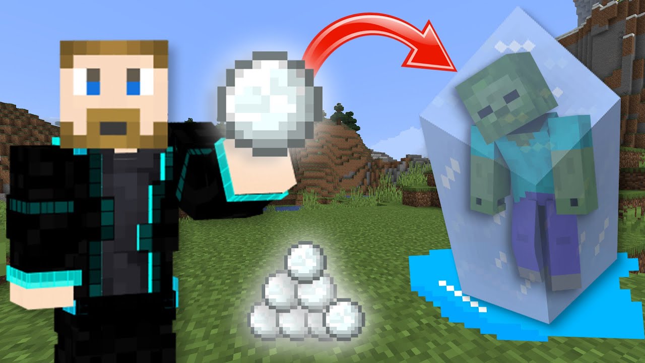 Minecraft, Except Snowballs FREEZE MOBS! | Minecraft Modded Survival ...