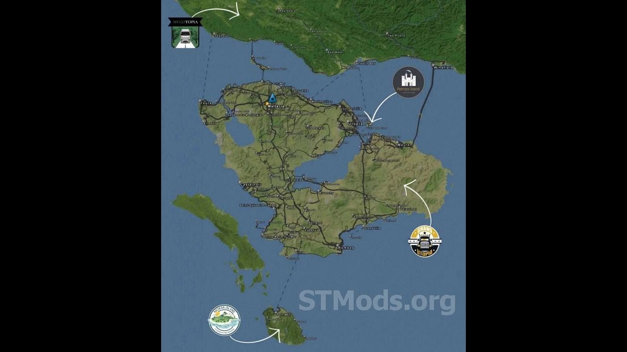 Mygotopia, Akokan Island, Patrons Island, Addon Grand Utopia Map v1.15.5 (1.49) + ETS666-Tool ...