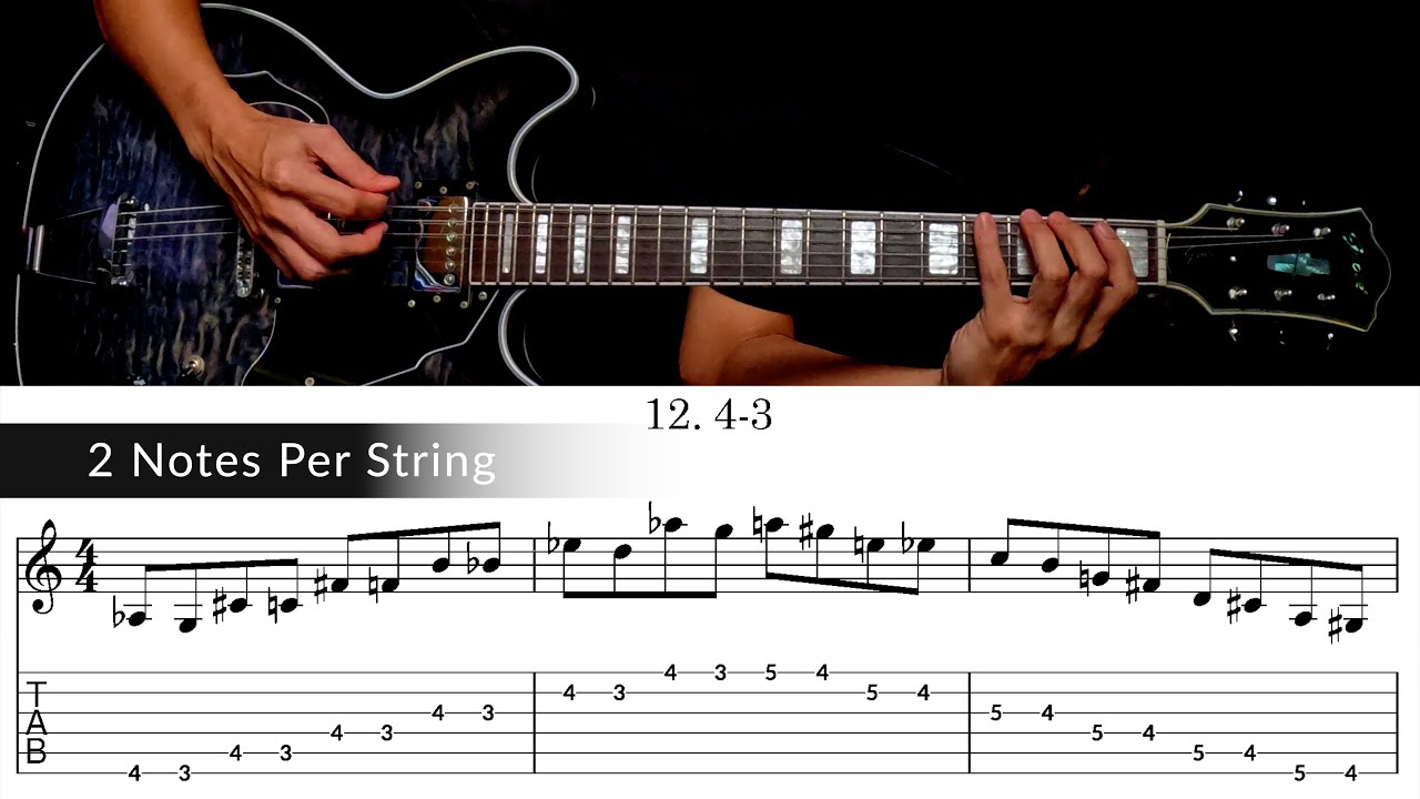 2 Notes Per String 4-3 - YouTube