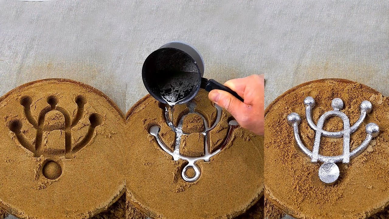The art and crafts of casting on sand, smelting metals - YouTube