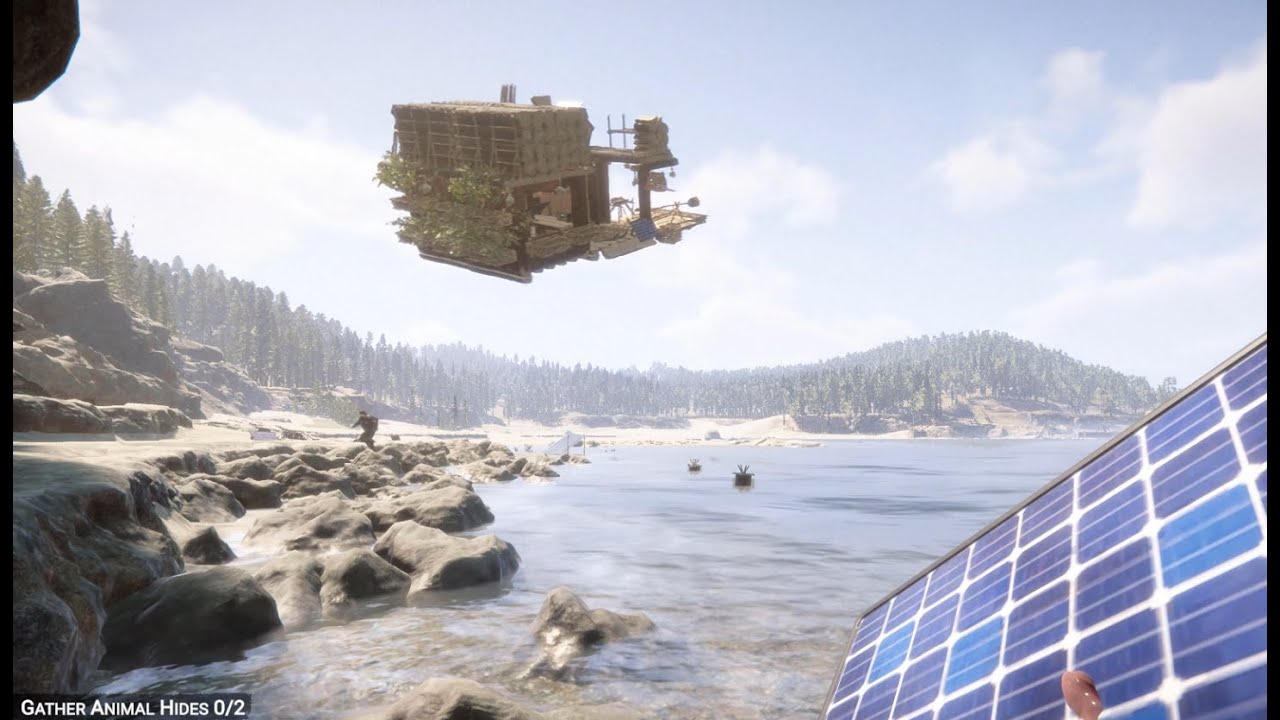 Sons of the Forest - Raft Update - Flying House Boat (Into the ...
