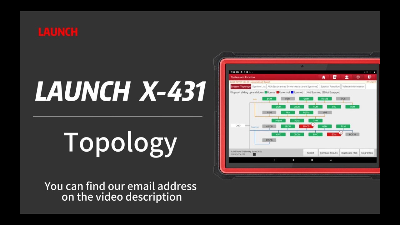 LAUNCH X-431 Topology Detailed Introduction. - YouTube