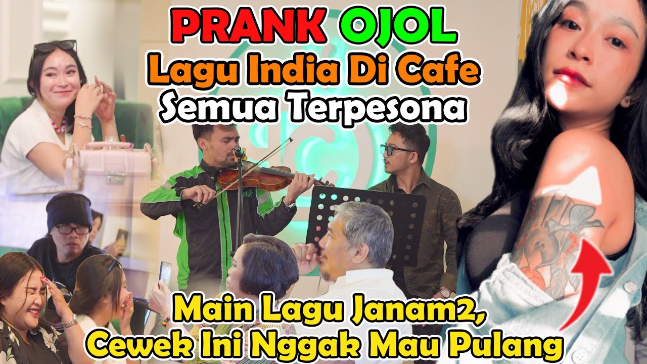 Prank Ojol || Main Lagu India DiCafe, Semi TERPESONA !! Cewek Ini Nggak Mau Pulang - YouTube