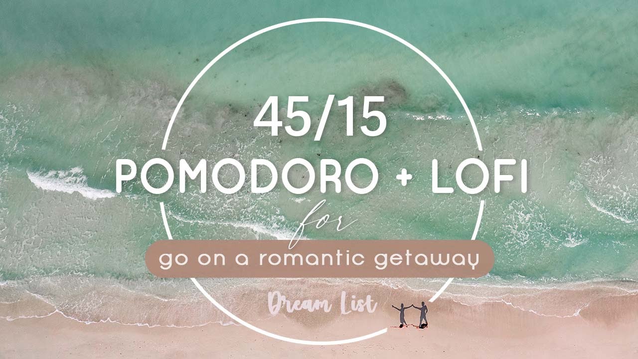 Pomodoro timer+alarm / 2x45min / calm lofi / 🗺 2-HOUR WORK/STUDY WITH ...