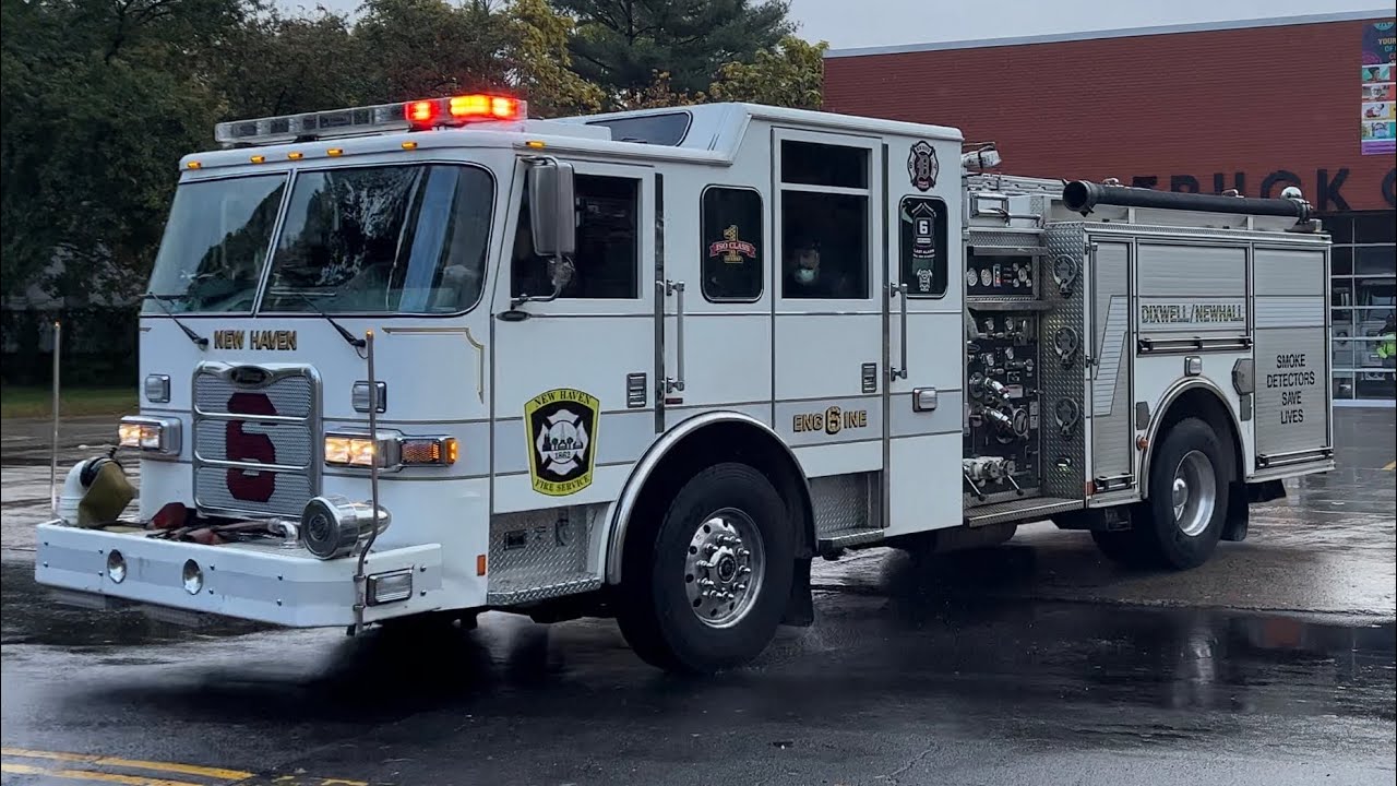 New Haven Fire Department Engine 6 Responding - YouTube