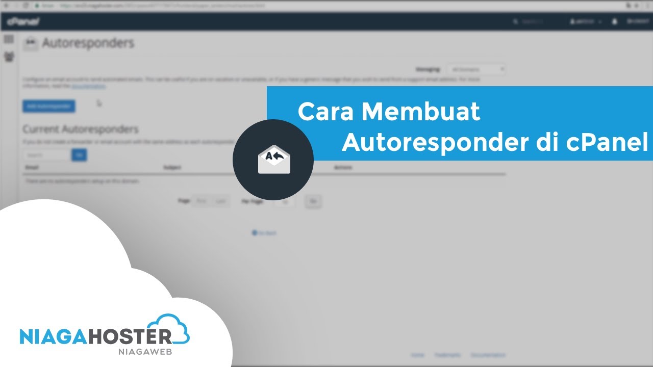 Cara Membuat Autoresponder Email di cPanel - NIAGAHOSTER - YouTube