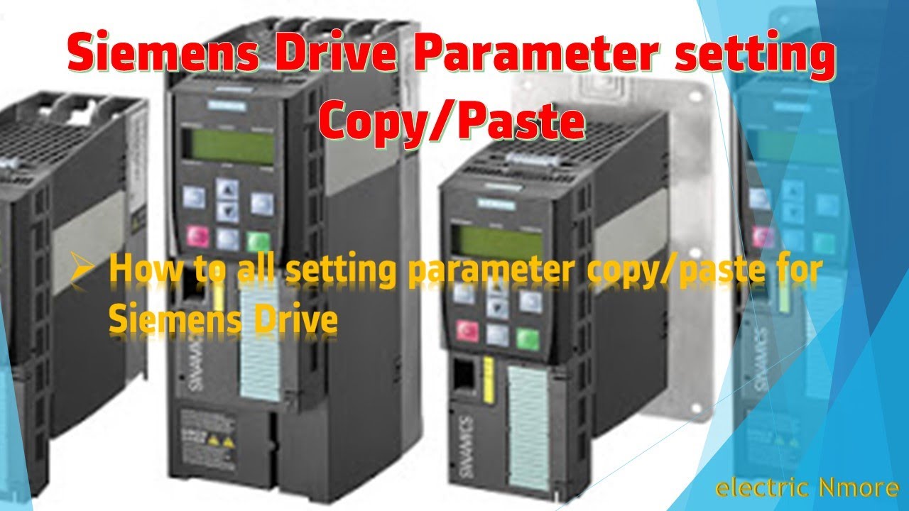Siemens drive all parameter setting copy | paste - Tamil - YouTube