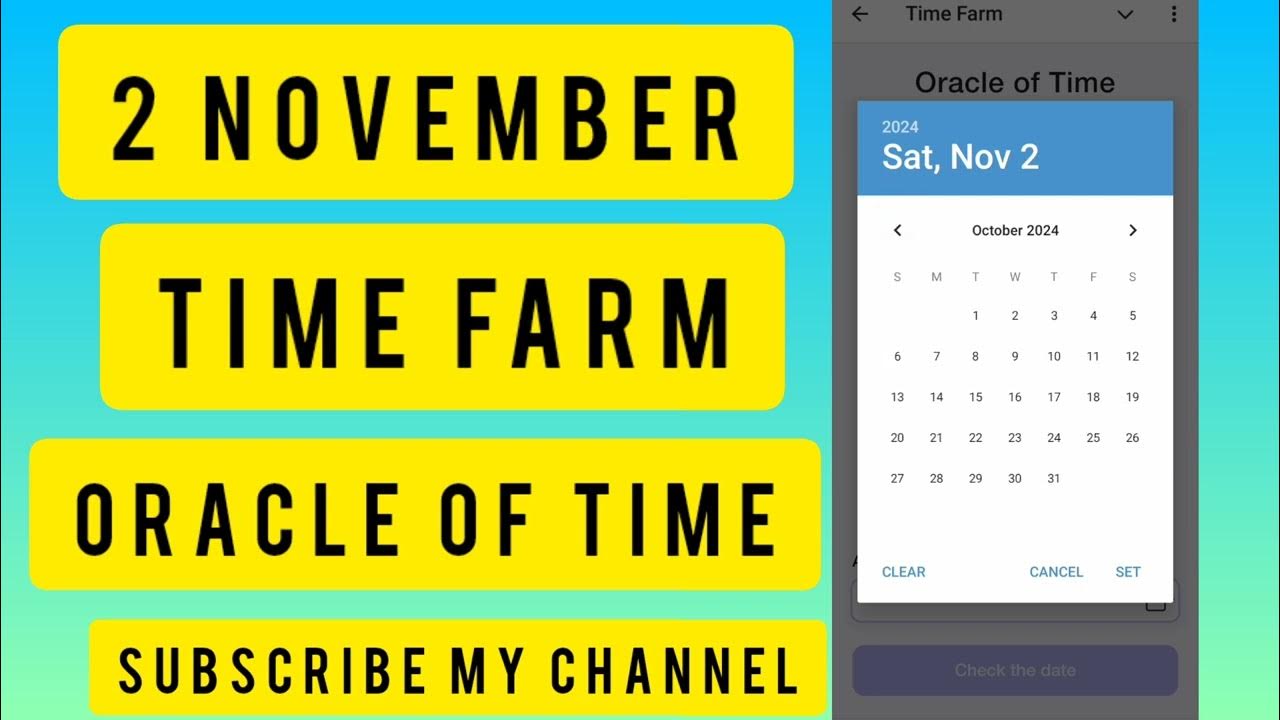 Time Farm Answer Today | Time Farm Oracle of Time 2 November| Time Farm ...