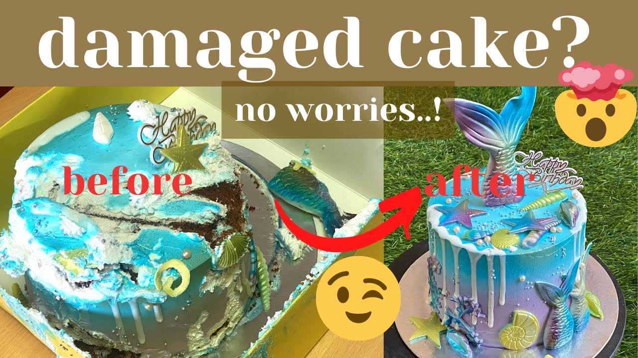 How To Fix A Damaged Cake? #damagedcakerepair #cakedamagedmalayalam # ...