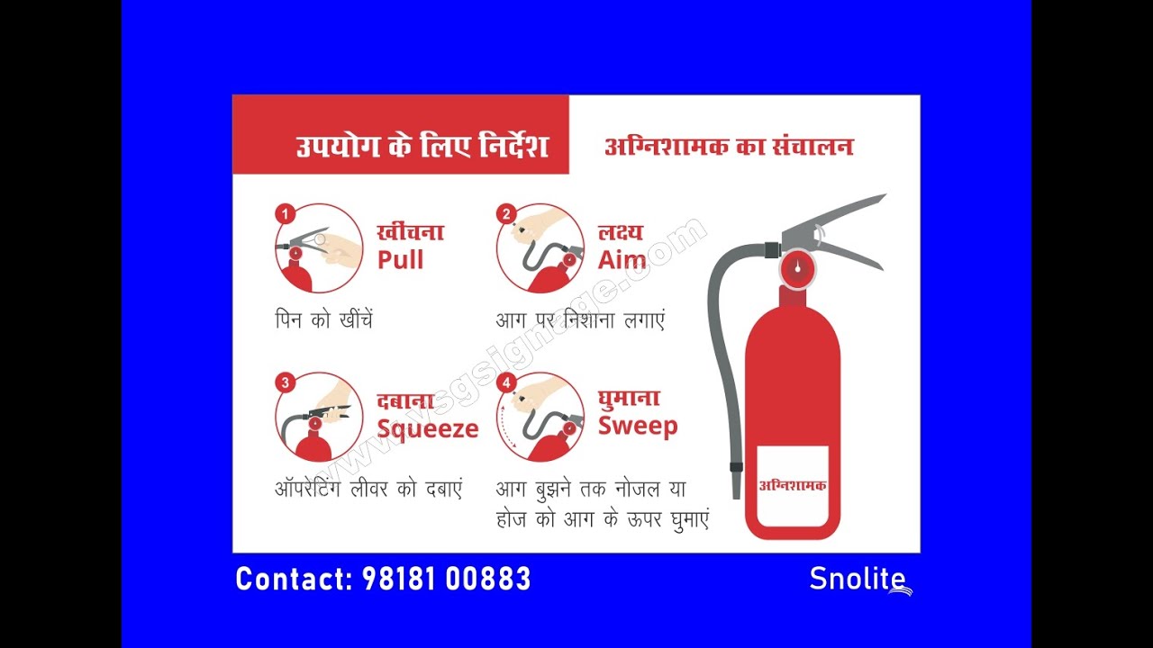 Fire extinguisher Sign board race and pass signage - YouTube