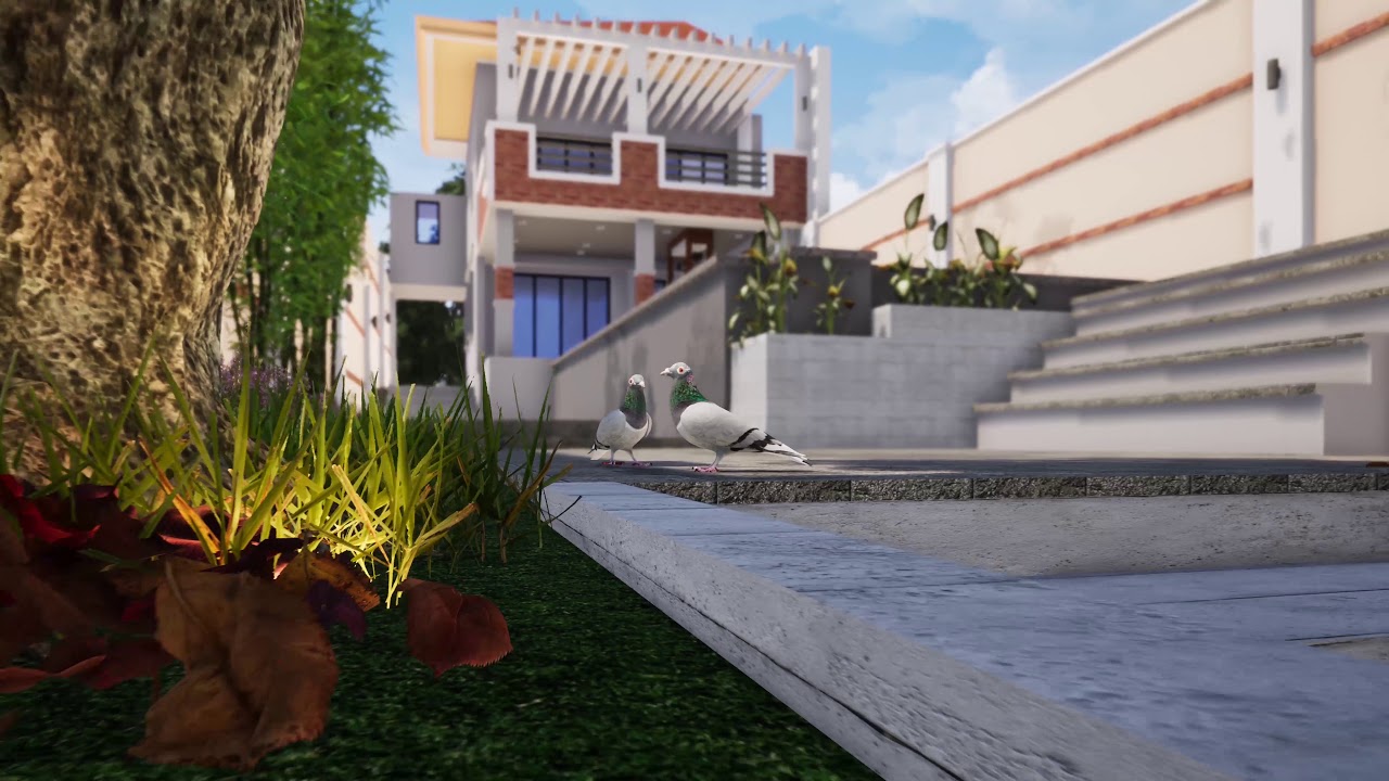 Twinmotion 2019 Test Render for exterior landscape - YouTube