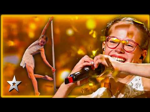 12 Year Old Pole Dancer Wins The Golden Buzzer With a CAPTIVATING Performance! | Kids Got Talent!